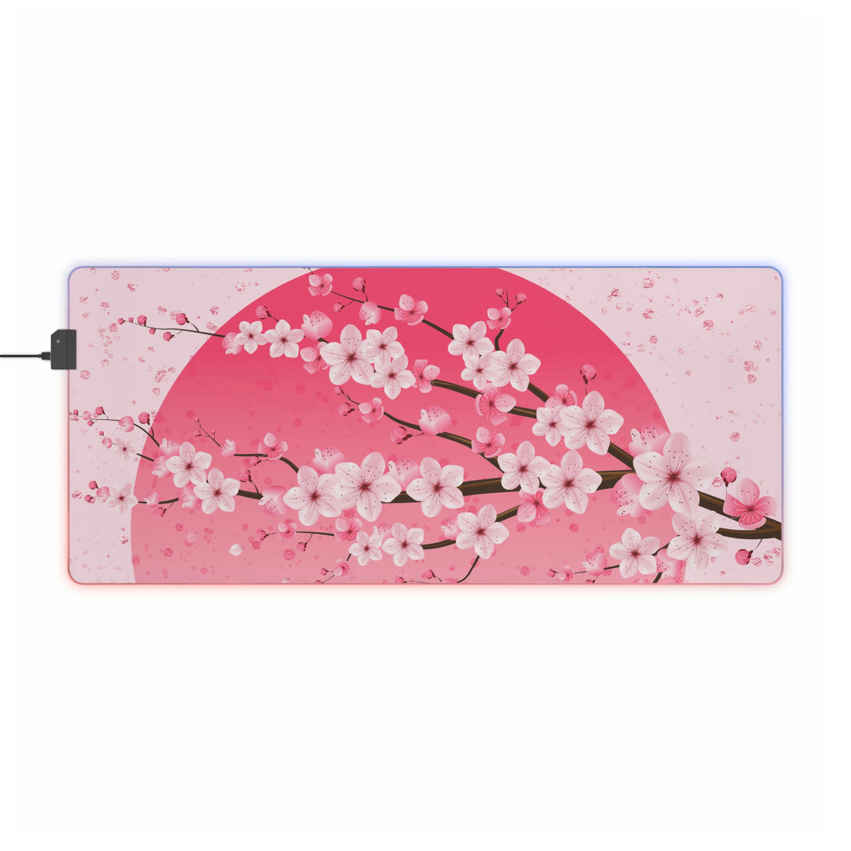 Sakura Sunset LED Gaming Mouse Pad – UwU Vibes